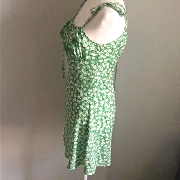 SHEIN | Dresses | Shein Womens Green Summer Floral Print Peasant ...